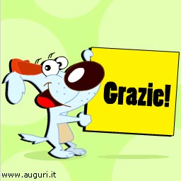 Cane cartoon per un ringraziamento